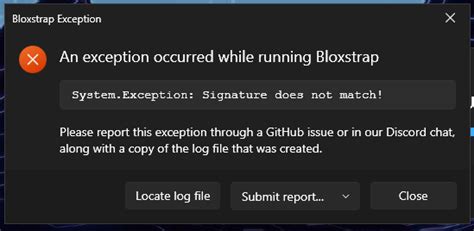 An Exeption Occurred While Running Bloxtrap Systemexception Signature Does Not Match · Issue