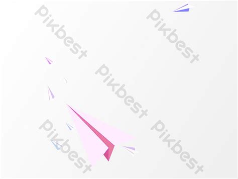 Creative Texture Paper Plane Floating Element PNG Images PSD Free Download Pikbest