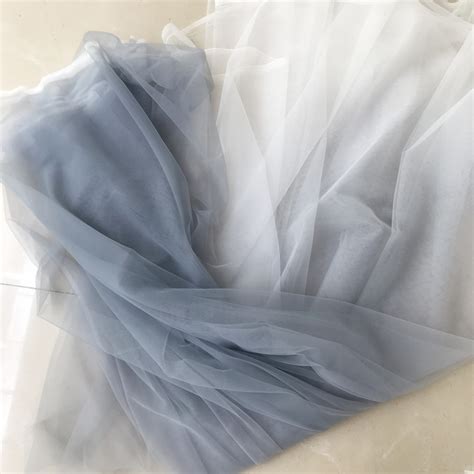 超仙黑浅蓝色星空蓝渐变色网纱布料面料柔软透明礼服布料服装面料 阿里巴巴
