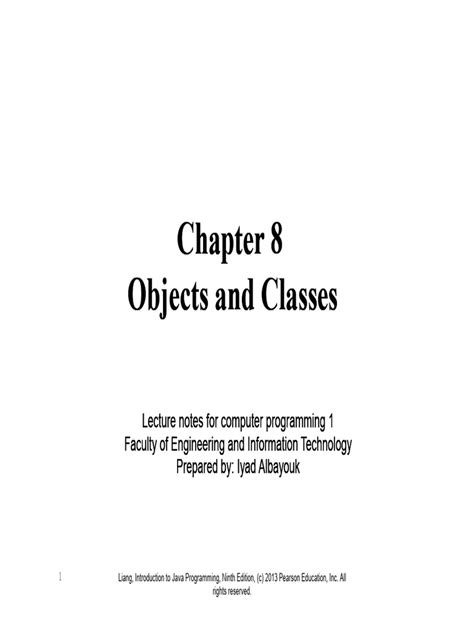 Introduction To Java Chapter8 Pdf Programming Constructor Object Oriented Programming