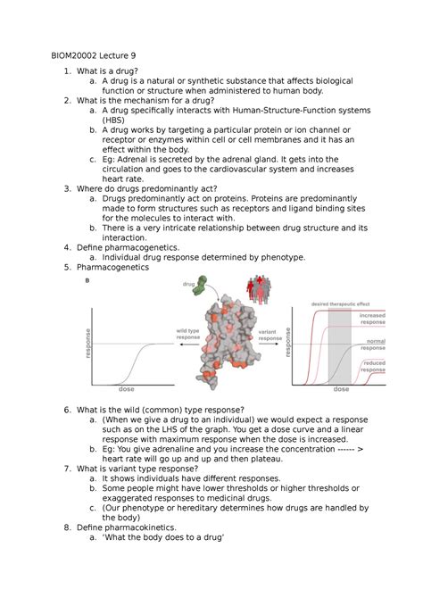Biom2000 2 Lecture 9 A Drug Is A Natural Or Synthetic Substance That Affects Biological