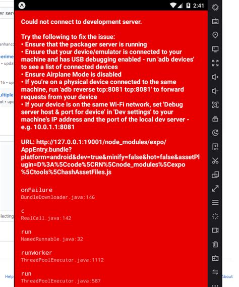 Hot Reloading Not Find Developer Server · Issue 3899 · Expoexpo · Github