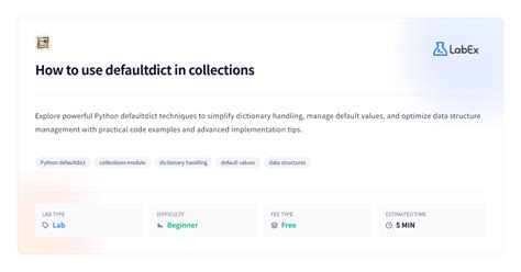 How To Use Defaultdict In Collections Labex