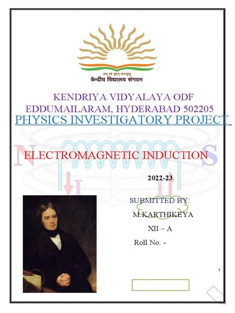 Cbse Class Xii Physics Investigatory Project Pdf Electromagnetic Induction Electromagnetism