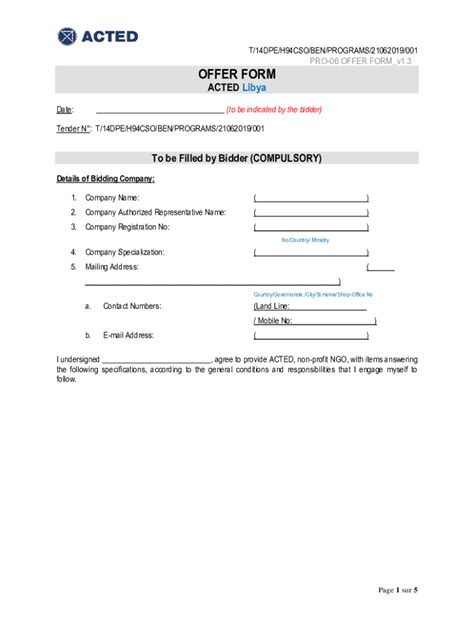 Fillable Online Form Pro 06 02 Version 13 Bidders Ethical Declaration Fax Email Print
