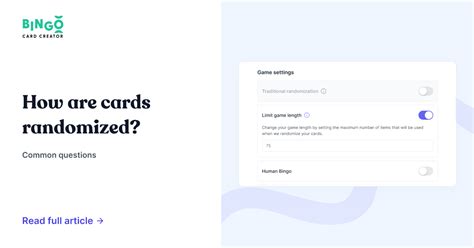 How Are Cards Randomized Bingo Card Creator