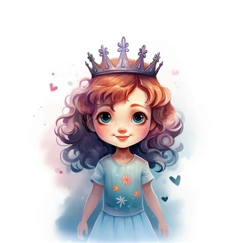 Premium Ai Image A Close Up Of A Cartoon Girl Wearing A Crown And A
