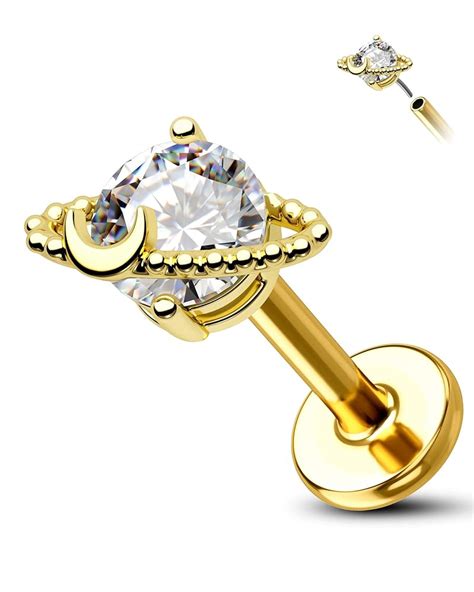 Bernat Blanket Yarn 14k Yellow Gold Cubic Zirconia Opal Flower