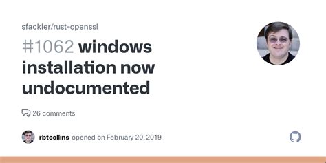 Windows Installation Now Undocumented Issue 1062 Sfackler Rust