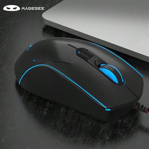 Magegee 1pc G12 Blackwired Mute Gaming Mouse 7 Colors Breathing Led Backlit Mouse 6