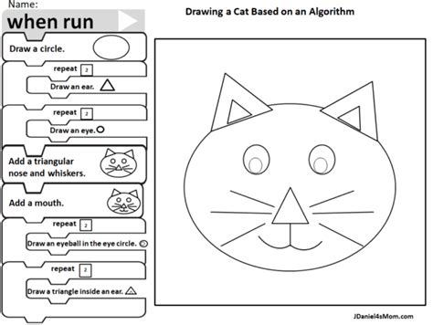 How To Draw A Cat With An Algorithm Using Looping Jdaniel4s Mom