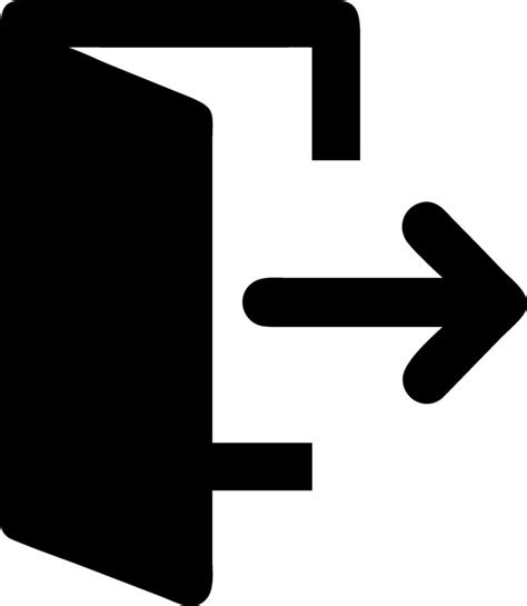 Flat Exit Arrow Graphic Vector Art At Vecteezy