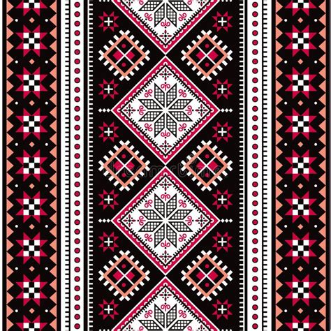Ukrainian Hutsul Pysanky Vector Seamless Pattern Stars And Geometric