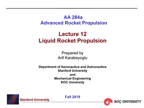 Lecture 12 Liquid Rocket Propulsion Docslib