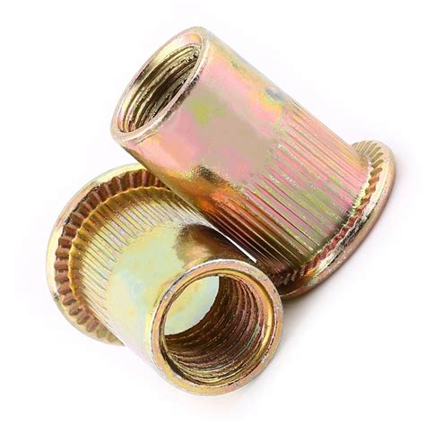 M8x20pcs M3 M12 Carbon Steel Flat Threaded Rivet Nut Flange Rivnut