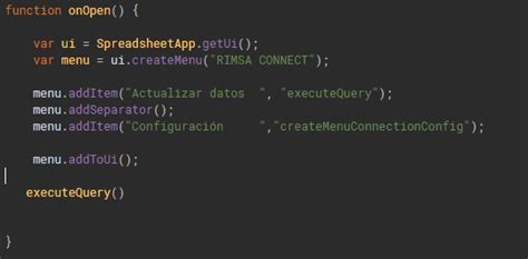 Como puedo llamar a una función en el Método OnOpen de Google Apps