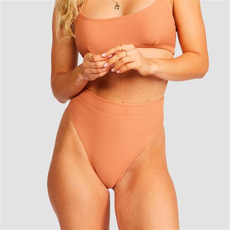 Billabong Tan Lines Rise Bikini Bottoms Toffee Womens