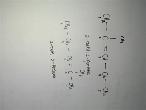 Gambarkan 2 Struktur 2 Metil 2 Pentena