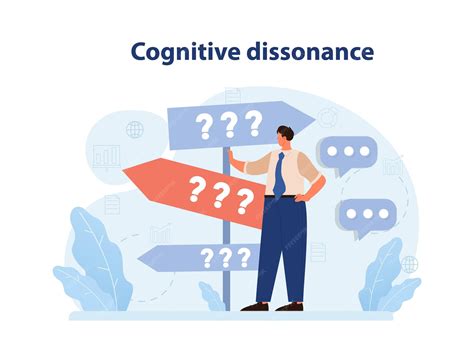 Premium Vector Cognitive Dissonance Mental And Psychological Phenomenon Cognitive Conflict And