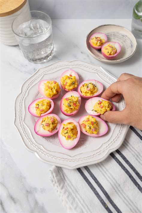 Beet Pickled Deviled Eggs Food Faith Fitness
