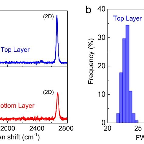 A Raman Spectra Of The Top Blue Trace And Bottom Red Trace