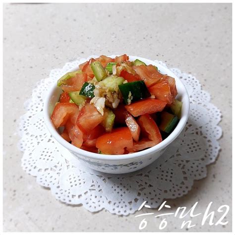 토마토 오이 샐러드 오리엔탈 드레싱 만들기