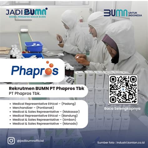 Lowongan Kerja Bumn Pt Phapros Tbk Jadi Bumn