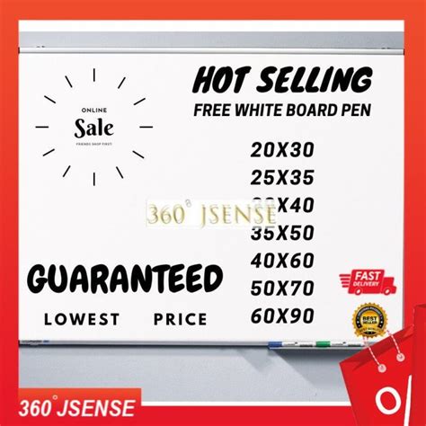 White Board Papan Putih Magnetic Whiteboard White Board With Pen Tray Aluminium Frame 白板