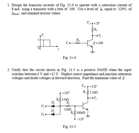 Solved Design The Transistor Inverter Of Fig To Chegg Com
