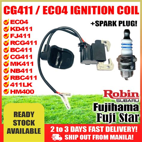 Ignition Coil Spark Plug For Robin Ec04 Bc411 Bg411 Cg411 Mk411 2 Stroke Grass Cutter