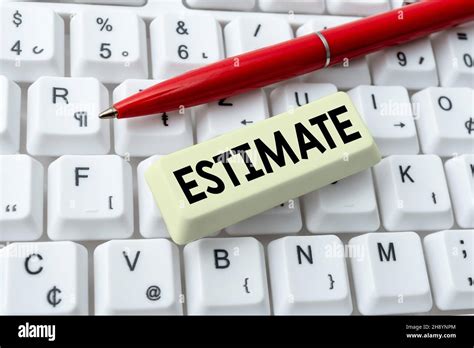 Text Caption Presenting Estimate Internet Concept Roughly Calculate Judge Value Number Quantity