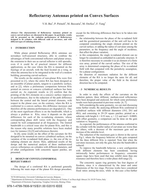 Pdf Reflectarray Antennas Printed On Convex Surface