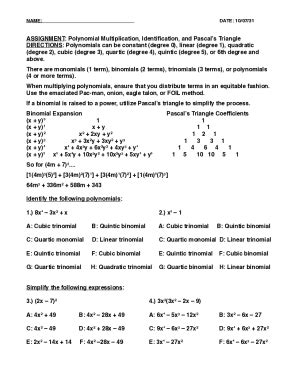 Fillable Online Polynomial Multiplication Identification And Pascal S Fax Email Print