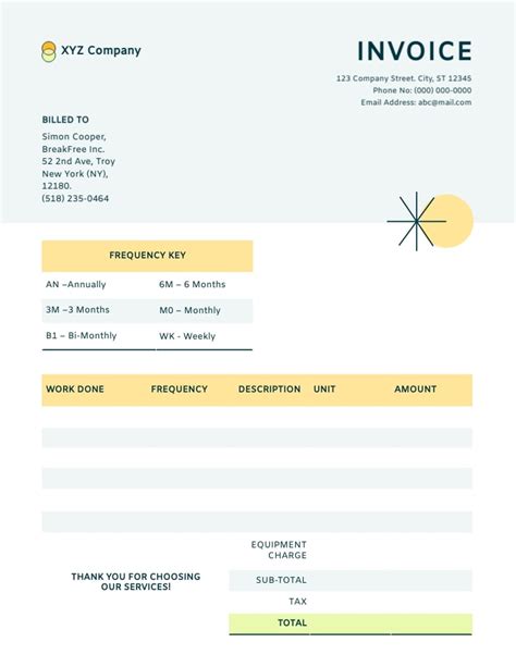 Maintenance Invoice Template Visme