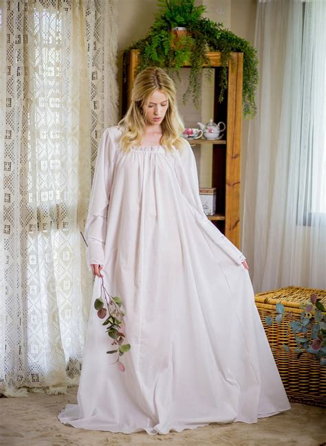 Victorian Cotton Nightgown Oversize Nightgown Vintage Nightgown