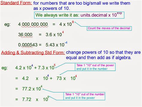 Mr Rouches Maths Scientific Notation Aka Standard Form