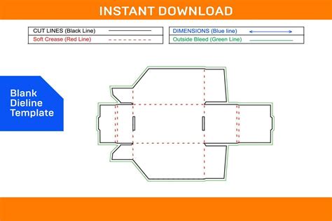 Stackable Storage And Bin Box Dieline Template And 3d Box Design Easily Editable And Resizeable
