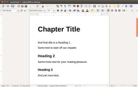 How To Create An E Book Chapter Template In LibreOffice Writer Opensource