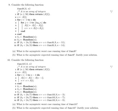 Solved 9 Consider The Following Function Func 9an ∗a