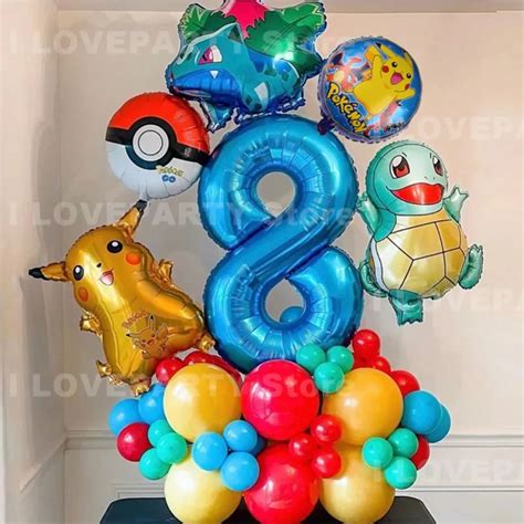 포켓몬 피카츄 드림 테마 풍선 파티 장식 용품 꼬부기 이상해씨 생일 파티 포켓 풍선  49 개