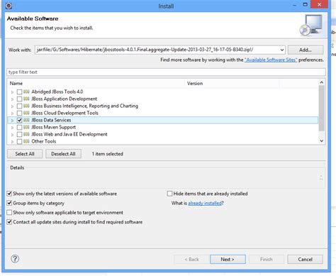 Install Hibernate Jboss Plugin In Eclipse Ide Java Frameworks