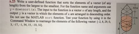 Solved A23 Write A User Defined Function That Sorts The