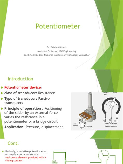 Potentiometer 1 Pdf Electrical Resistance And Conductance Applied