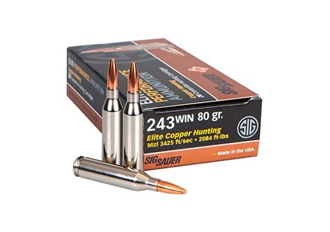 Ammo 243 Win 80gr Elite Copper Hunting