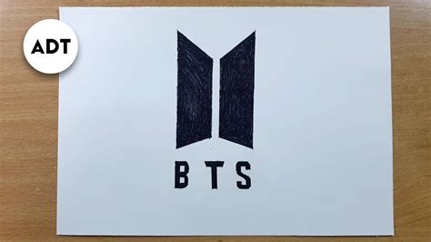 How To Draw Bts Logo Step By Step Simple Beginner Drawing Tutorial