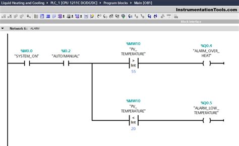 Siemens Tia Portal Project Liquid Temperature Control System
