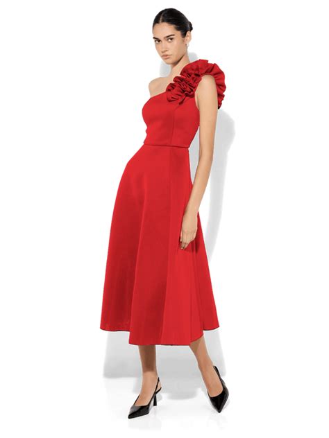 Skye Red Cocktail Dress Montique Clothing