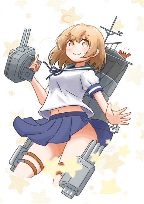 Safebooru 1girl Aaoi Adapted Turret Blue Neckerchief Blue Sailor