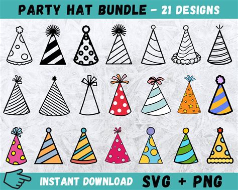 Party Hat Svg Birthday Hat Svg Party Hat Clipart Party Hat Cut Files