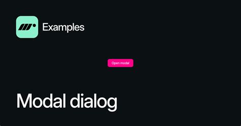 Modal Dialog Motion Examples